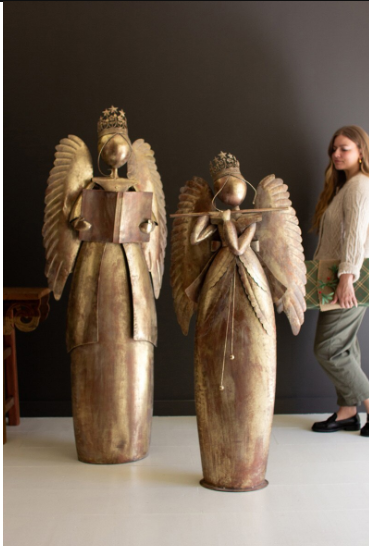 CHE1565 Large Metal Christmas Angels – 1st Miracle