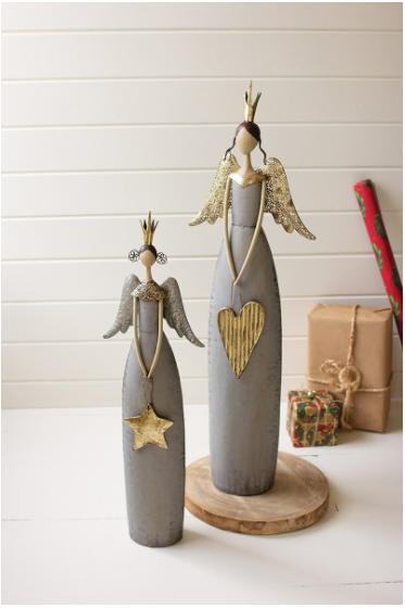 CHE1405 Gold/Grey Angels Holding Heart – 1st Miracle